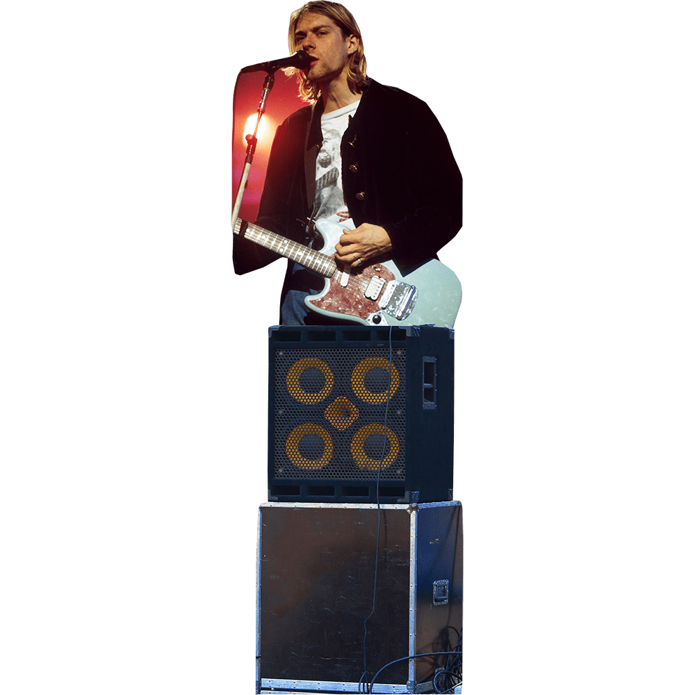 Kurt Cobain (Guitar) Mini Cardboard Cutout Standee - Walmart.com