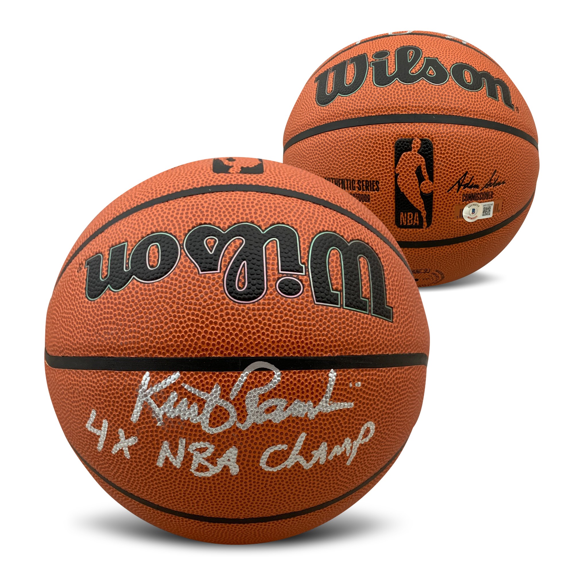 Kurt Rambis Autographed NBA Full Size Replica Basketball 4 x CHAMP ...