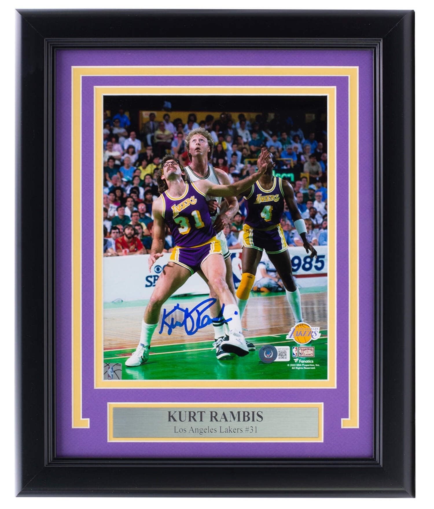 Kurt Rambis Signed Framed 8x10 Los Angeles Lakers Basketball Photo BAS ...