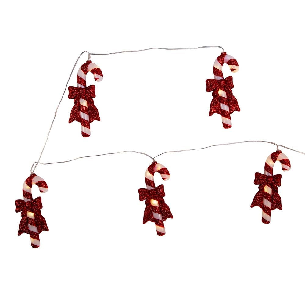 Kurt S. Adler 5 Piece Battery-Operated Candy Canes Light Set, 72-Inches ...