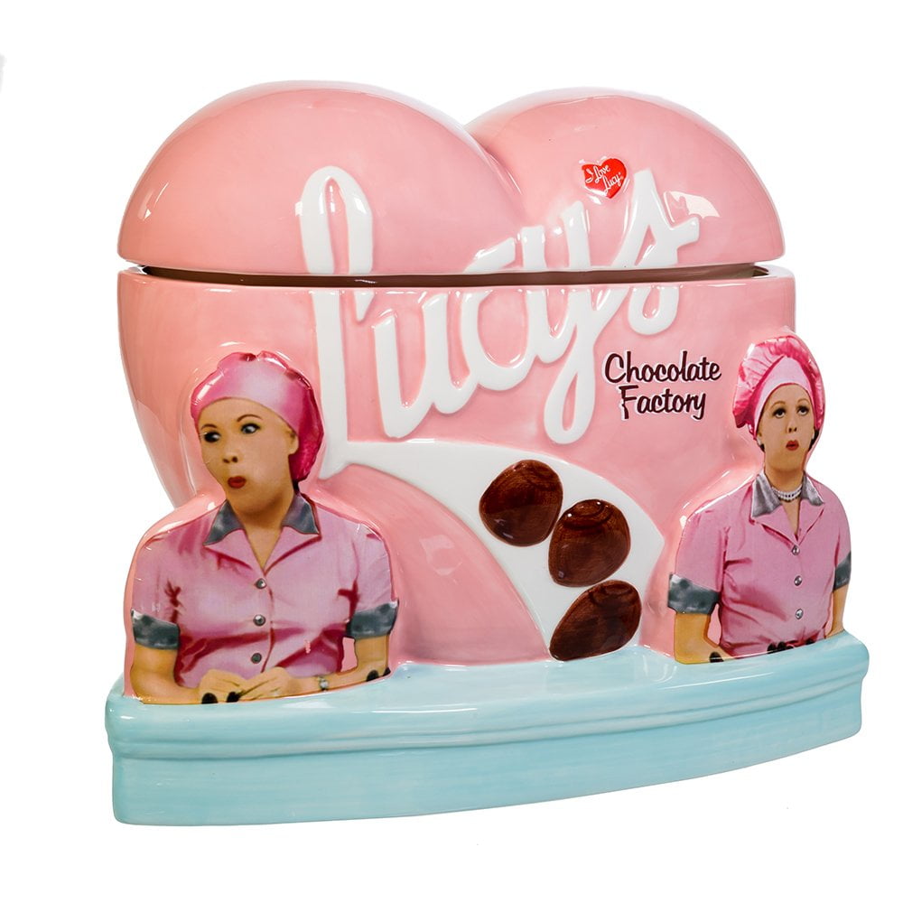 Kurt S. Adler I Love Lucy Chocolate Factory Cookie Jar, Pink, Heart ...