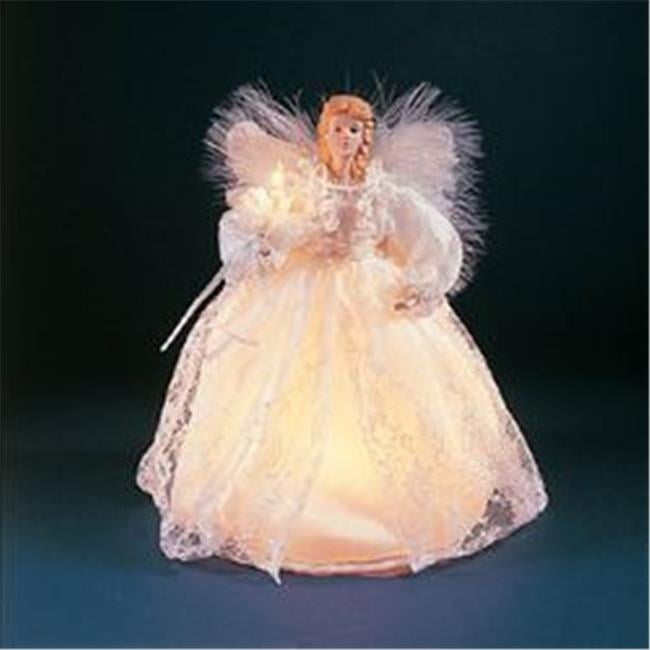 Kurt S. Adler, Inc. Kurt Adler 10-Light 9'' White Angel Treetop ...