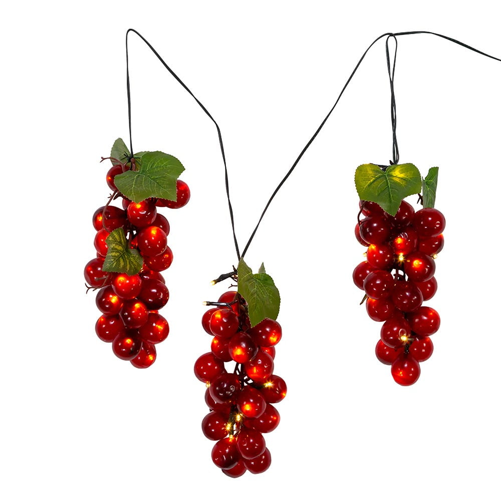 Kurt S. Adler Kurt Adler 75 LED Large Purple Grape Novelty Light Set ...