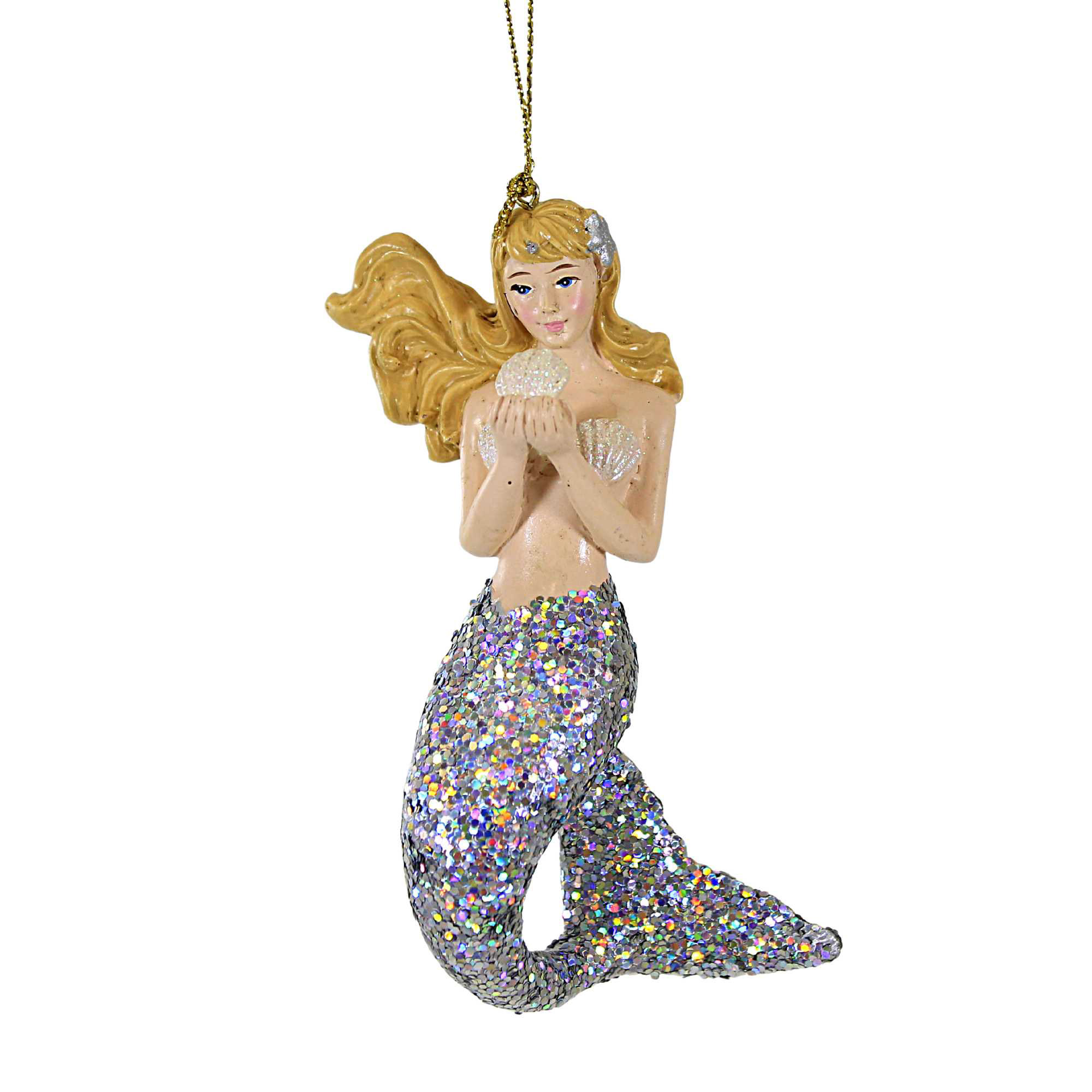 Kurt S. Adler Mermaid With Glittered Tail - One Ornament 4.25 Inch ...