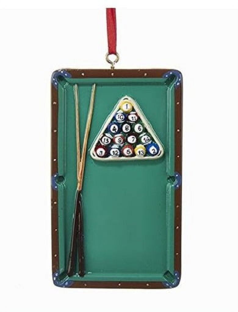 Kurt S. Adler Pool Table Pocket Billiards Christmas Tree Ornament Game ...