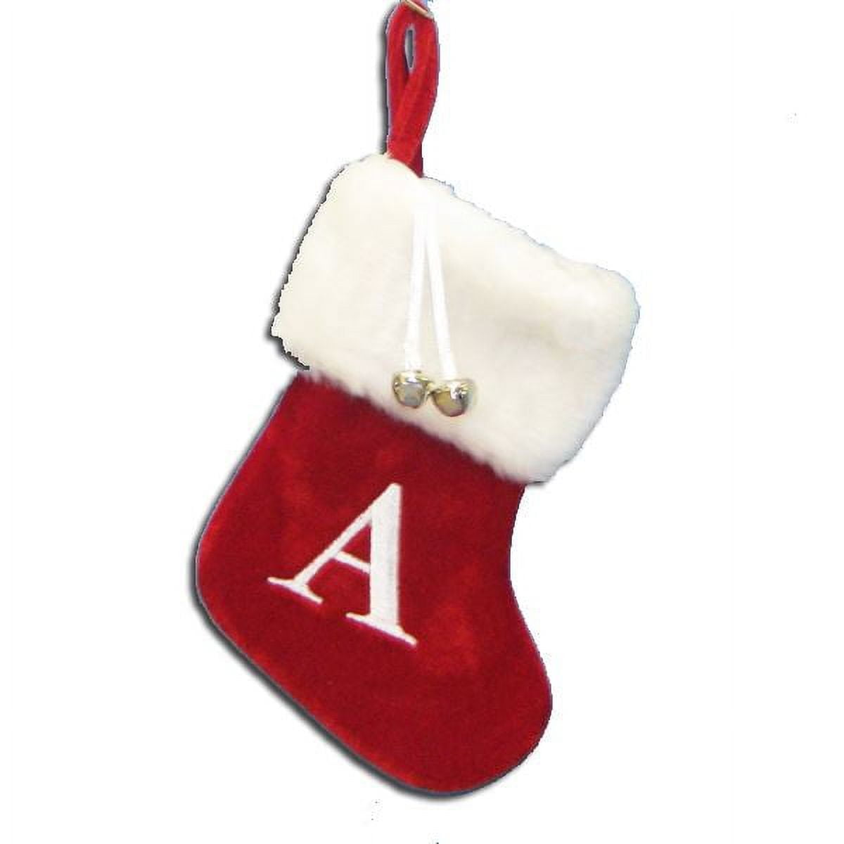 Kurt S. Adler Red/White Mini Monogram "A" Stocking - Walmart.com