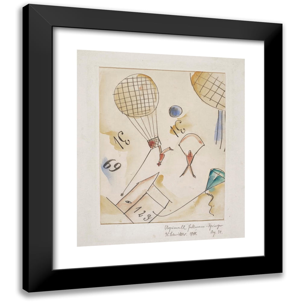Kurt Schwitters 12x14 Black Modern Framed Museum Art Print Titled - Aq ...