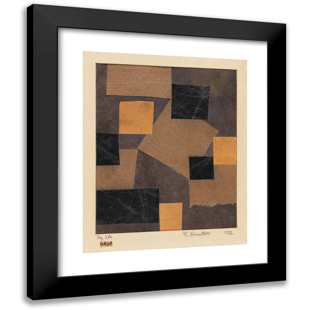 Kurt Schwitters 12x14 Black Modern Framed Museum Art Print Titled - Mz ...