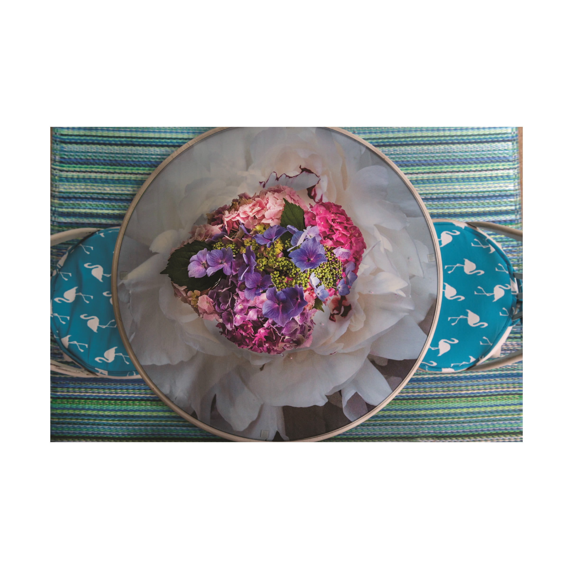 Kurt Shaffer Photographs 'Porch Table And Flower Arrangement' Canvas ...