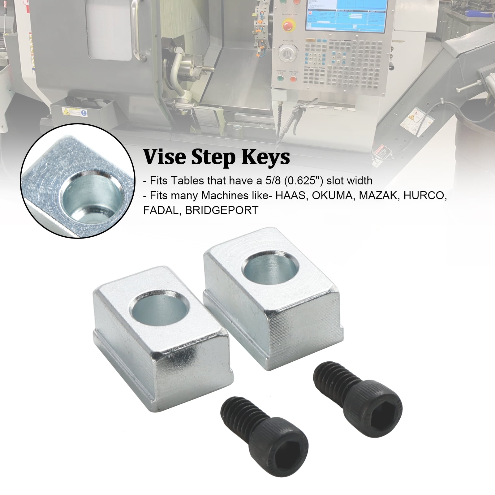 Kurt Style Vise Step Keys 4140 Steel 11/16 X 5/8 inch - Walmart.com