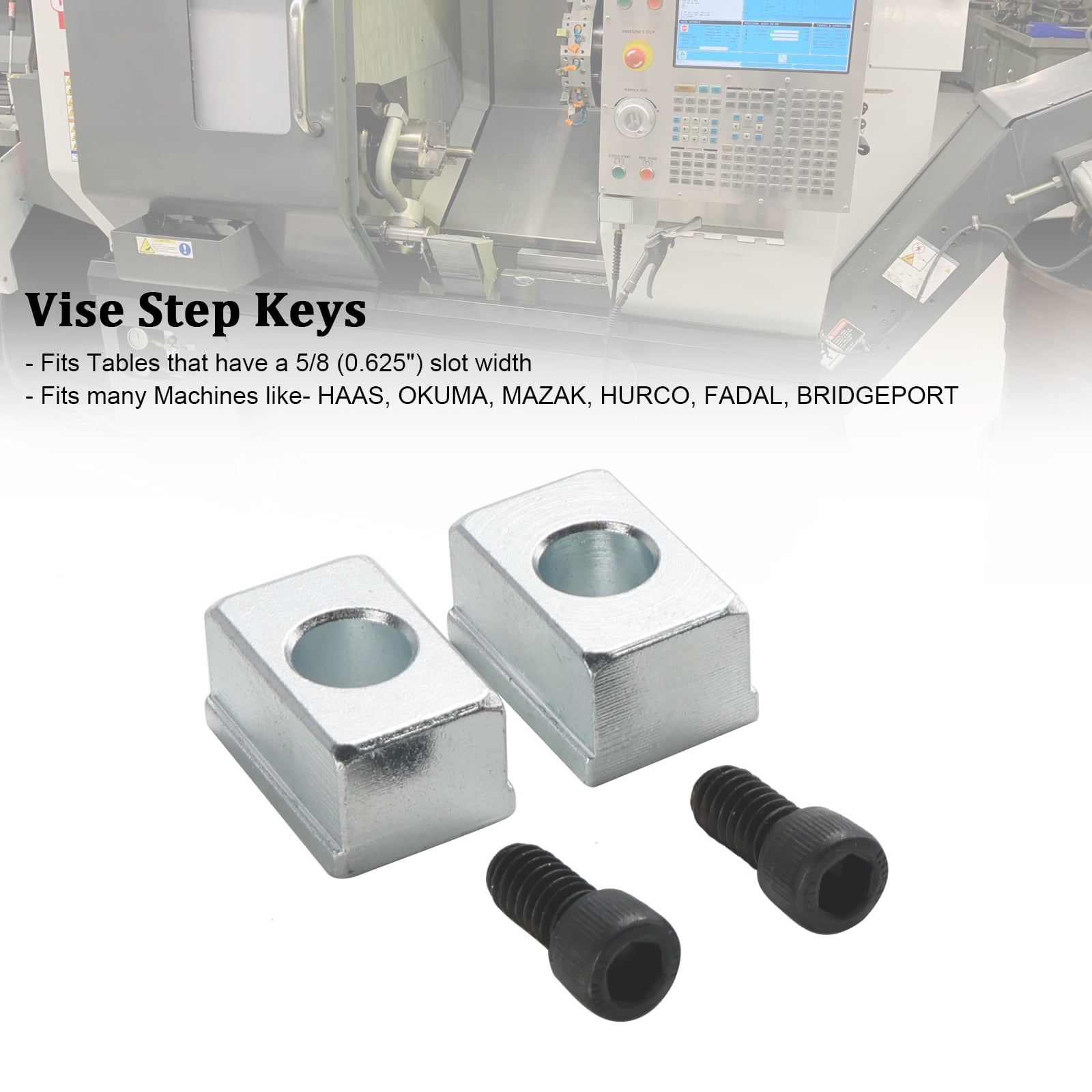 Kurt Style Vise Step Keys 4140 Steel 11/16 X 5/8 inch - Walmart.com