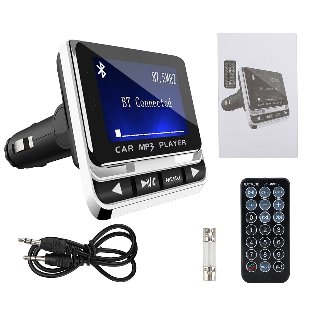 WREA Car Bluetooth Music Adapter, Wireless MP3 Player with 1.4 Inches ...