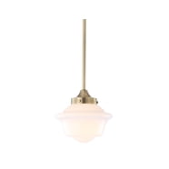 Goldwater 7.5" Adjustable Drop Metal/Glass LED Pendant, Chrome ...