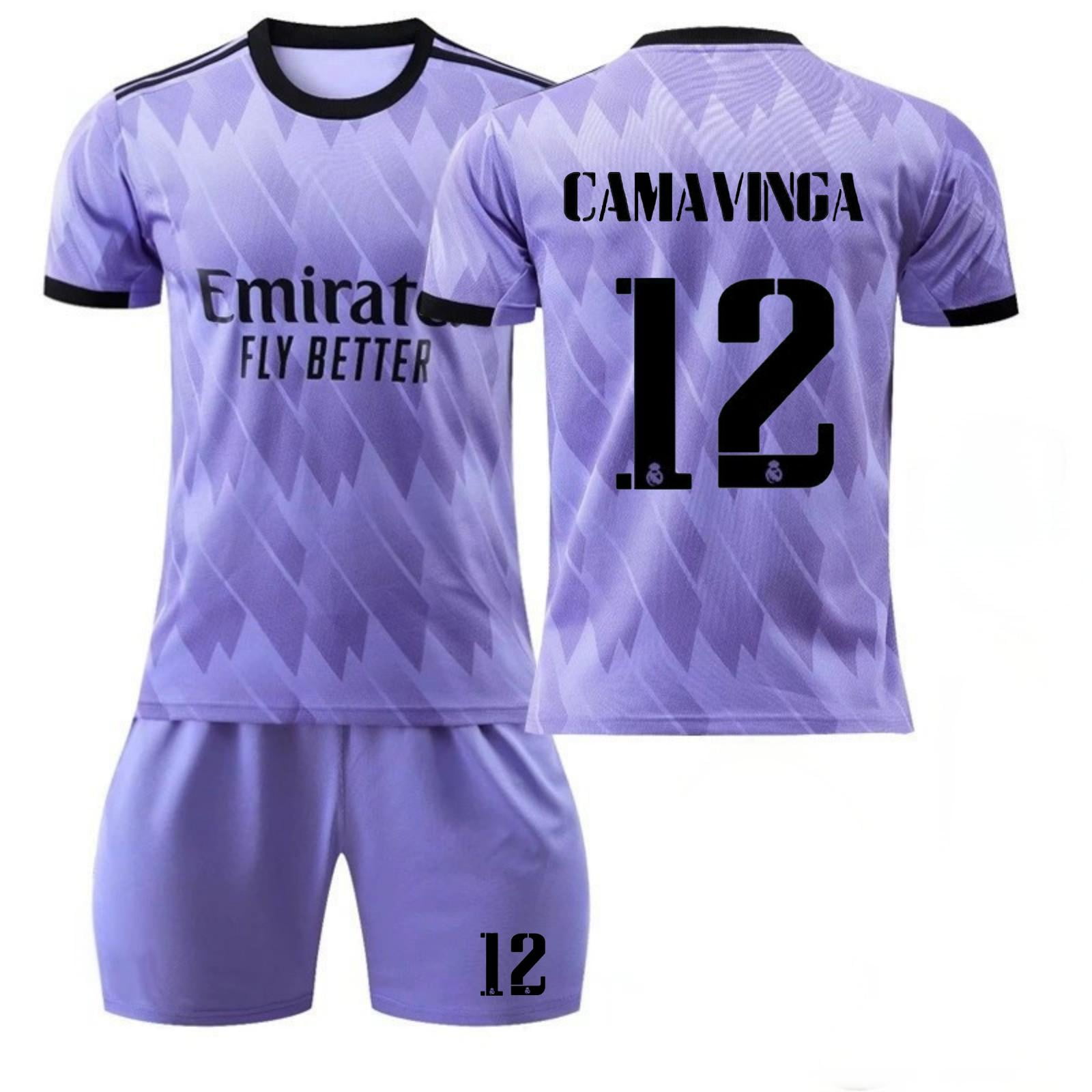 KuruS 2223 Spain Soccer Club Jerseys 2 Piece Sets, Number 12 CAMAVINGA Printed Short Sleeve ...