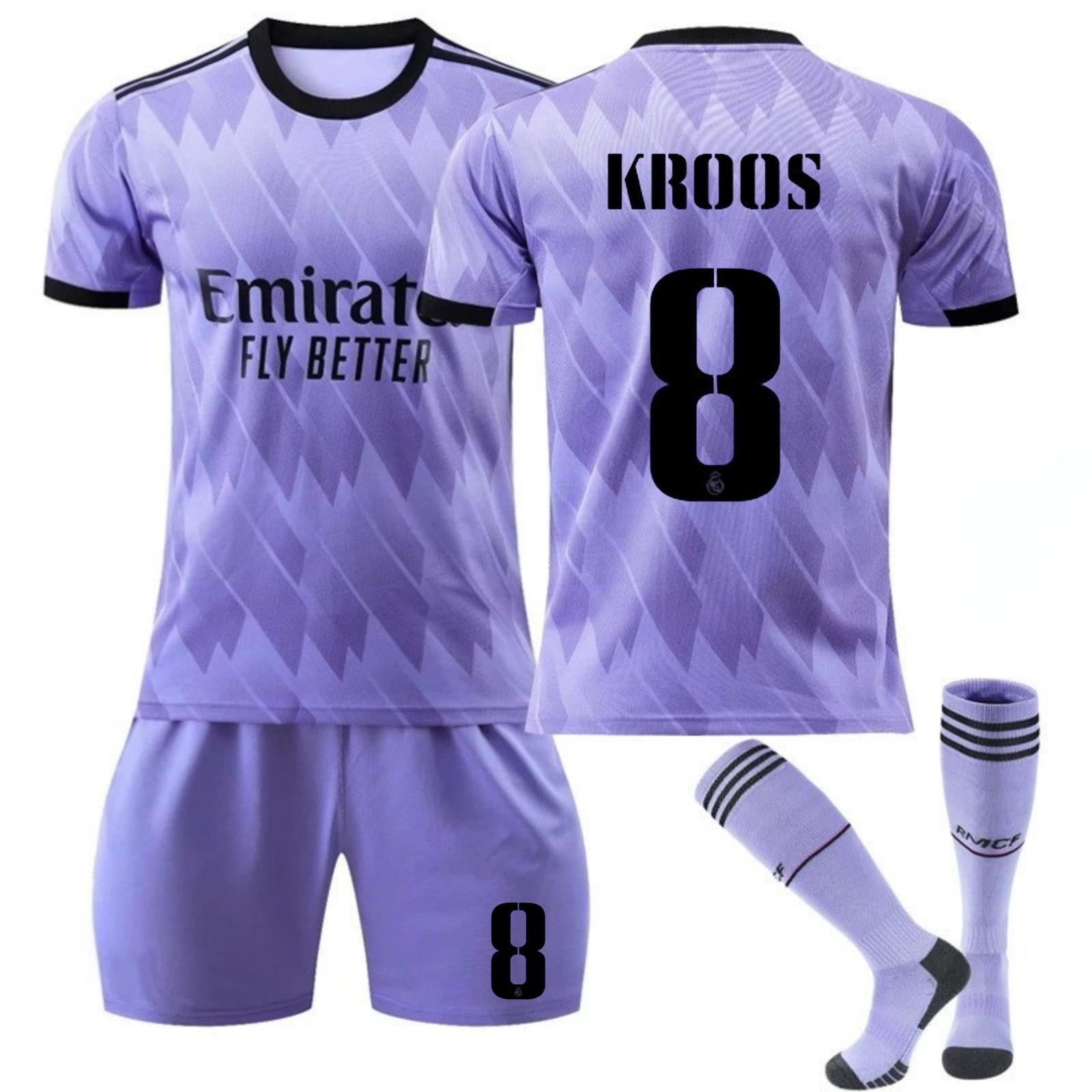 KuruS 2223 Spain Soccer Club Jerseys 3 Piece Sets, Number 8 KROOS ...