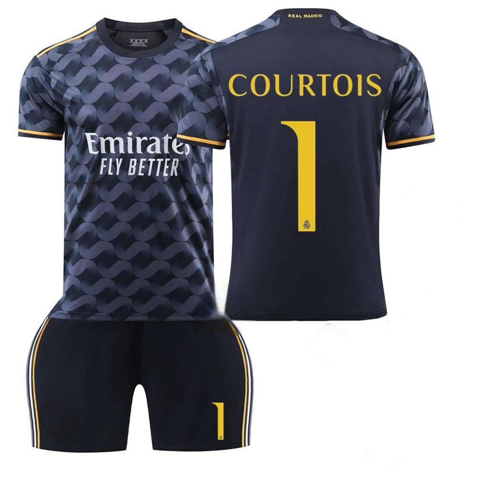 KuruS 2324 Spain Soccer Club Jerseys 2 Piece Sets, Number 1 COURTOIS Printed Short Sleeve Shirts ...