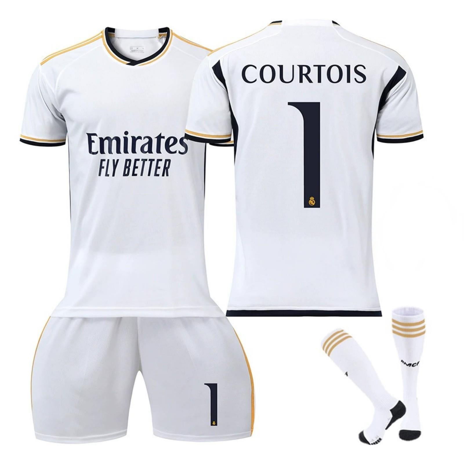 KuruS 2324 Spain Soccer Club Jerseys 3 Piece Sets, Number 1 COURTOIS Printed Short Sleeve Shirts ...