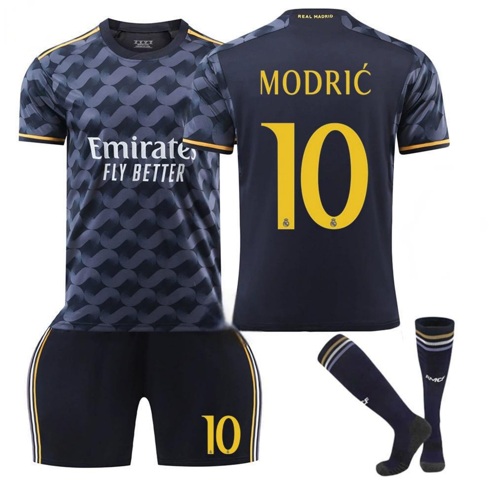KuruS 2324 Spain Soccer Club Jerseys 3 Piece Sets, Number 10 MODRIC Printed Short Sleeve Shirts ...