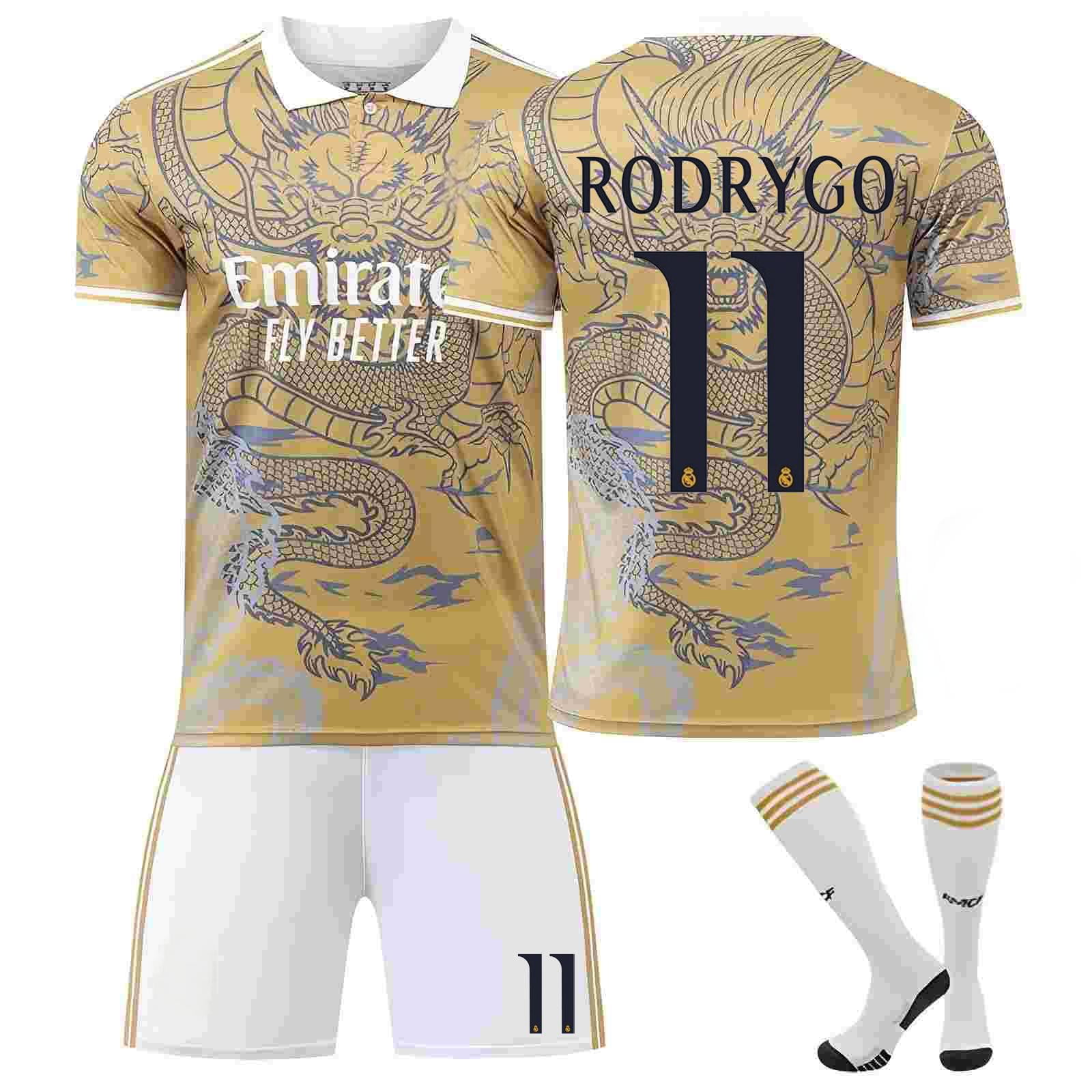 KuruS 2324 Spain Soccer Club Jerseys 3 Piece Sets, Number 11 RODRYGO Printed Short Sleeve Shirts ...