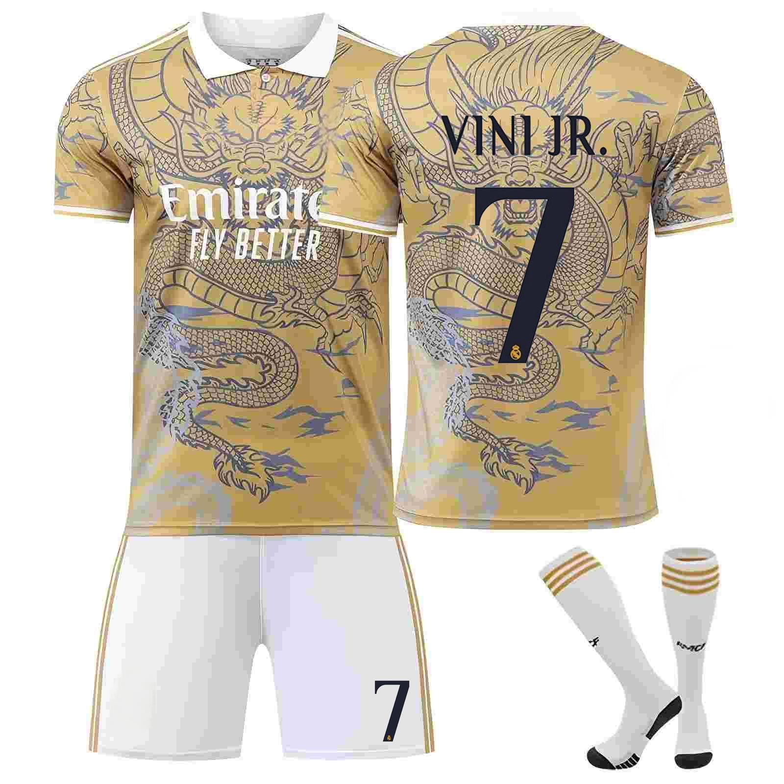 KuruS 2324 Spain Soccer Club Jerseys 3 Piece Sets, Number 7 VINI JR ...