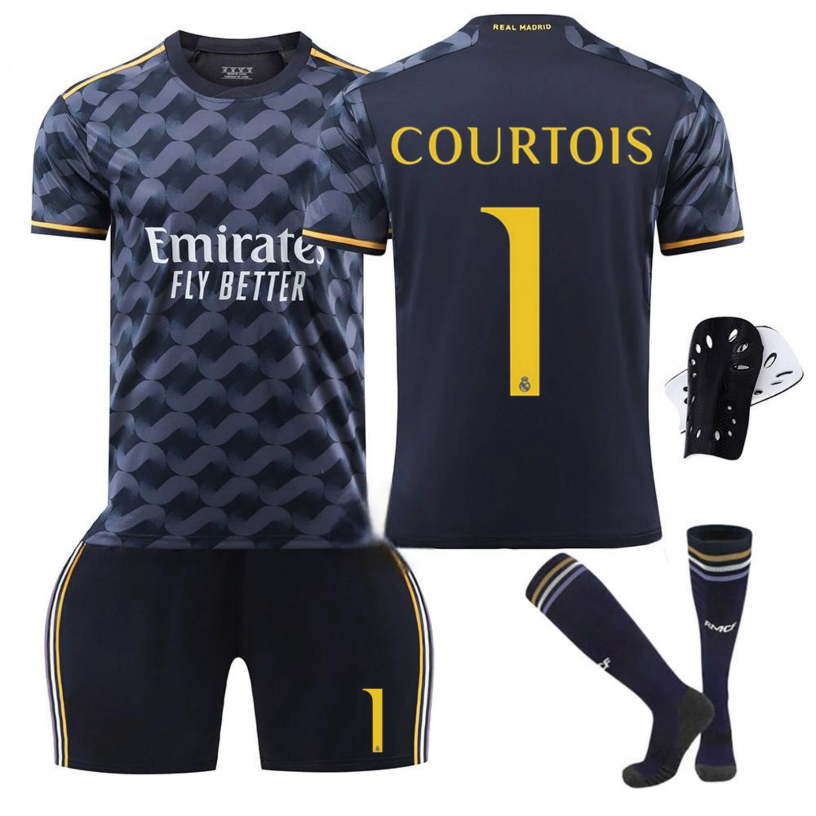 KuruS 2324 Spain Soccer Club Jerseys 4 Piece Sets, Number 1 COURTOIS ...