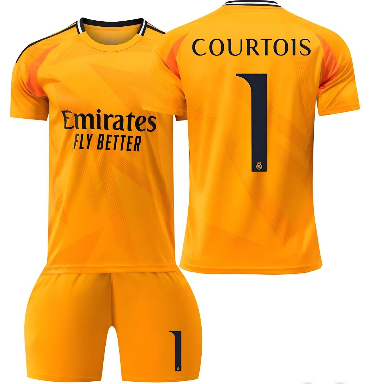KuruS 2425 Spain Soccer Club Jerseys 2 Piece Sets, Number 1 COURTOIS Printed Short Sleeve Shirts ...