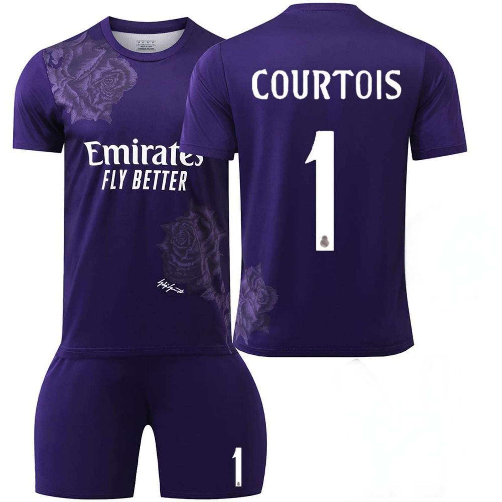 KuruS 2425 Spain Soccer Club Jerseys 2 Piece Sets, Number 1 COURTOIS Printed Short Sleeve Shirts ...