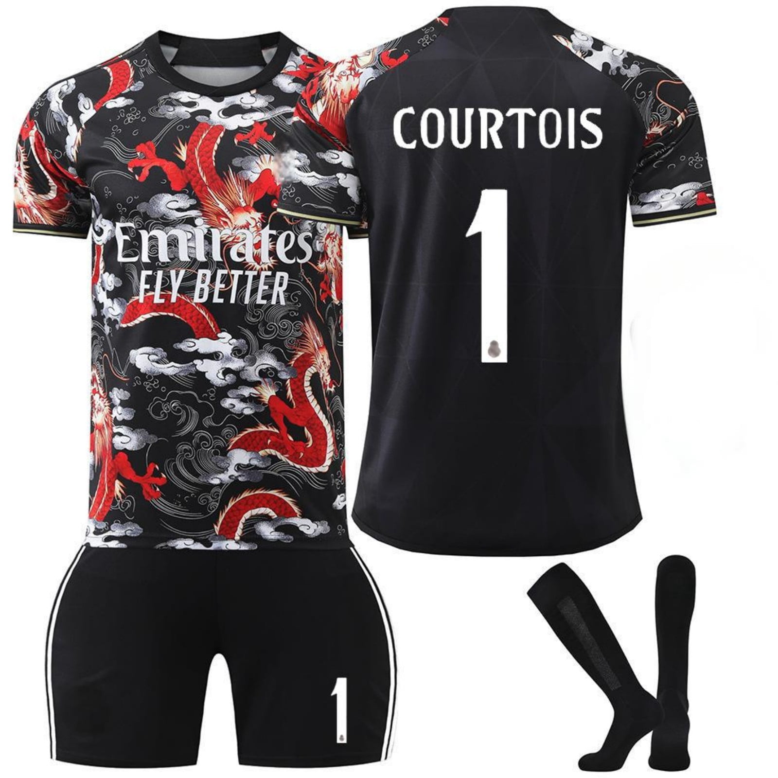 KuruS 2425 Spain Soccer Club Jerseys 3 Piece Sets, Number 1 COURTOIS ...