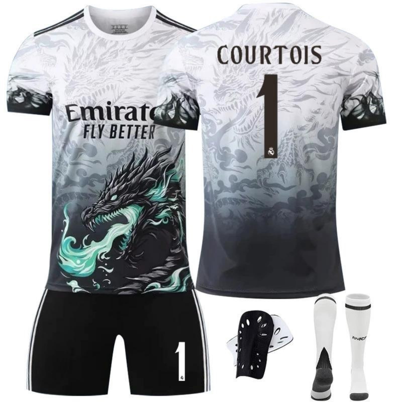 KuruS 2425 Spain Soccer Club Jerseys 4 Piece Sets, Number 1 COURTOIS ...