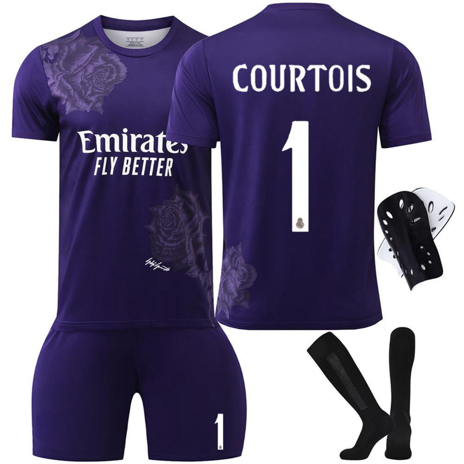 KuruS 2425 Spain Soccer Club Jerseys 4 Piece Sets, Number 1 COURTOIS ...