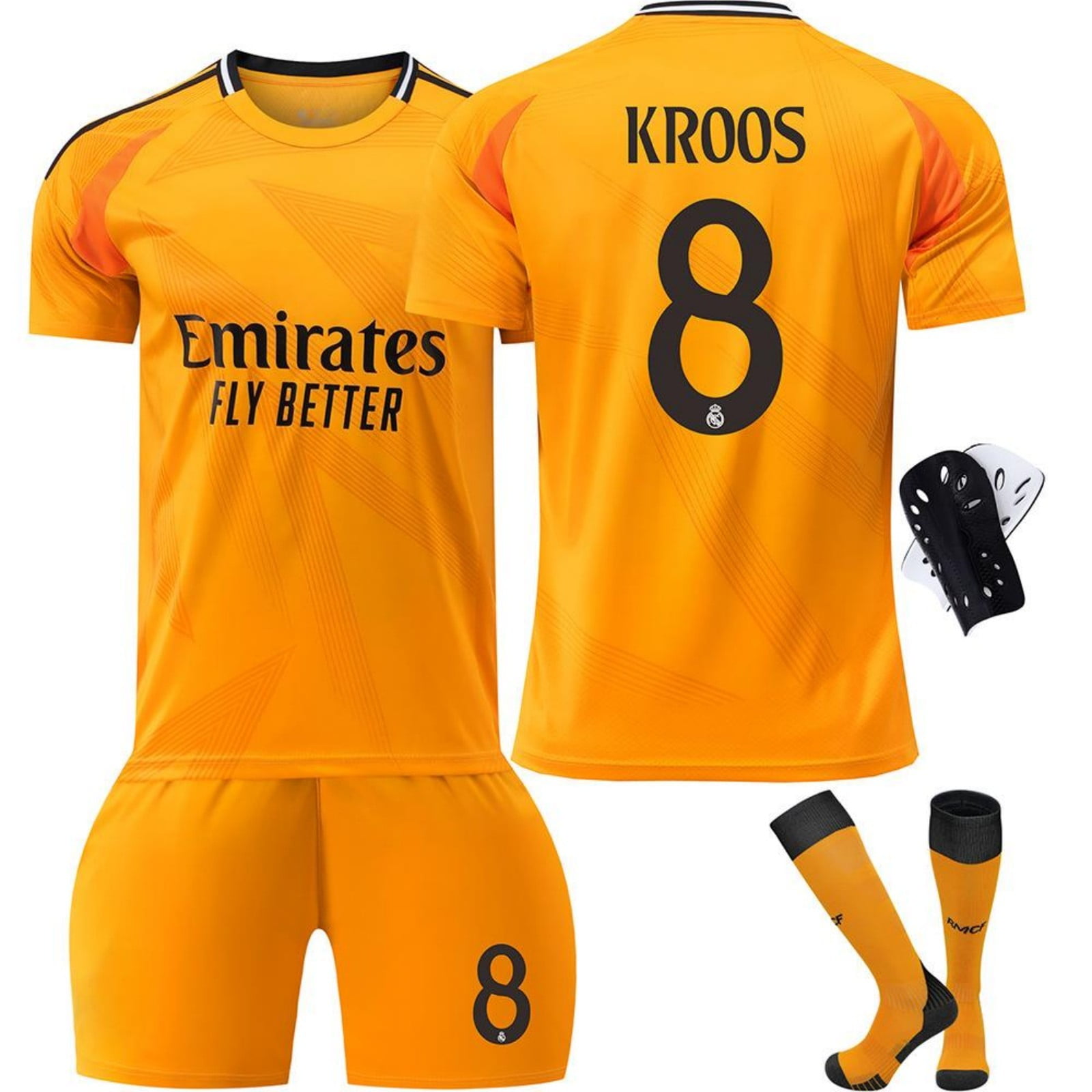 KuruS 2425 Spain Soccer Club Jerseys 4 Piece Sets, Number 8 KROOS ...