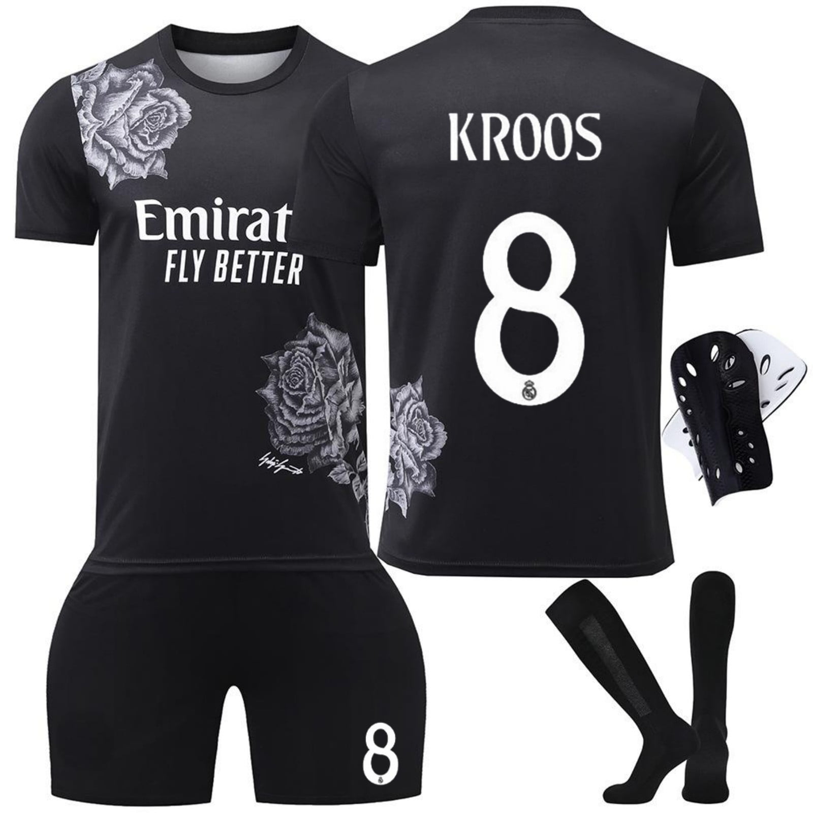 KuruS 2425 Spain Soccer Club Jerseys 4 Piece Sets, Number 8 KROOS ...