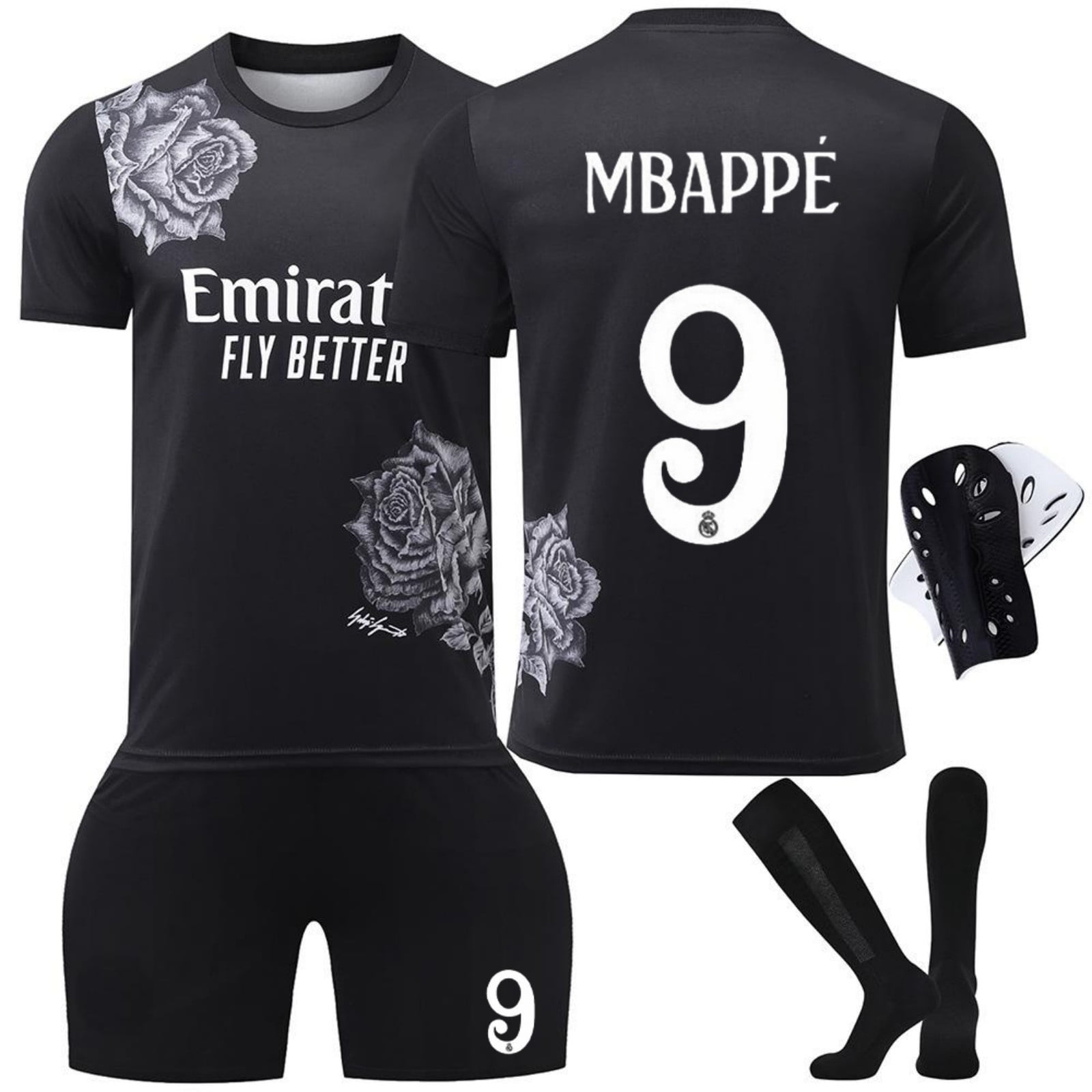 KuruS 2425 Spain Soccer Club Jerseys 4 Piece Sets, Number 9 MBAPPE ...