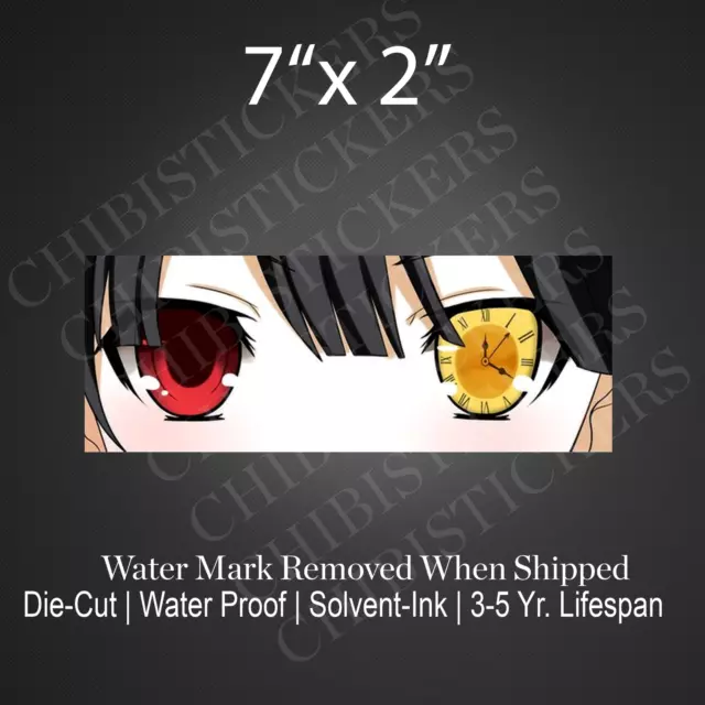 Kurumi Red Yellow Eyes Sticker Sticker Vinyl Sticker Waterproof Decal ...