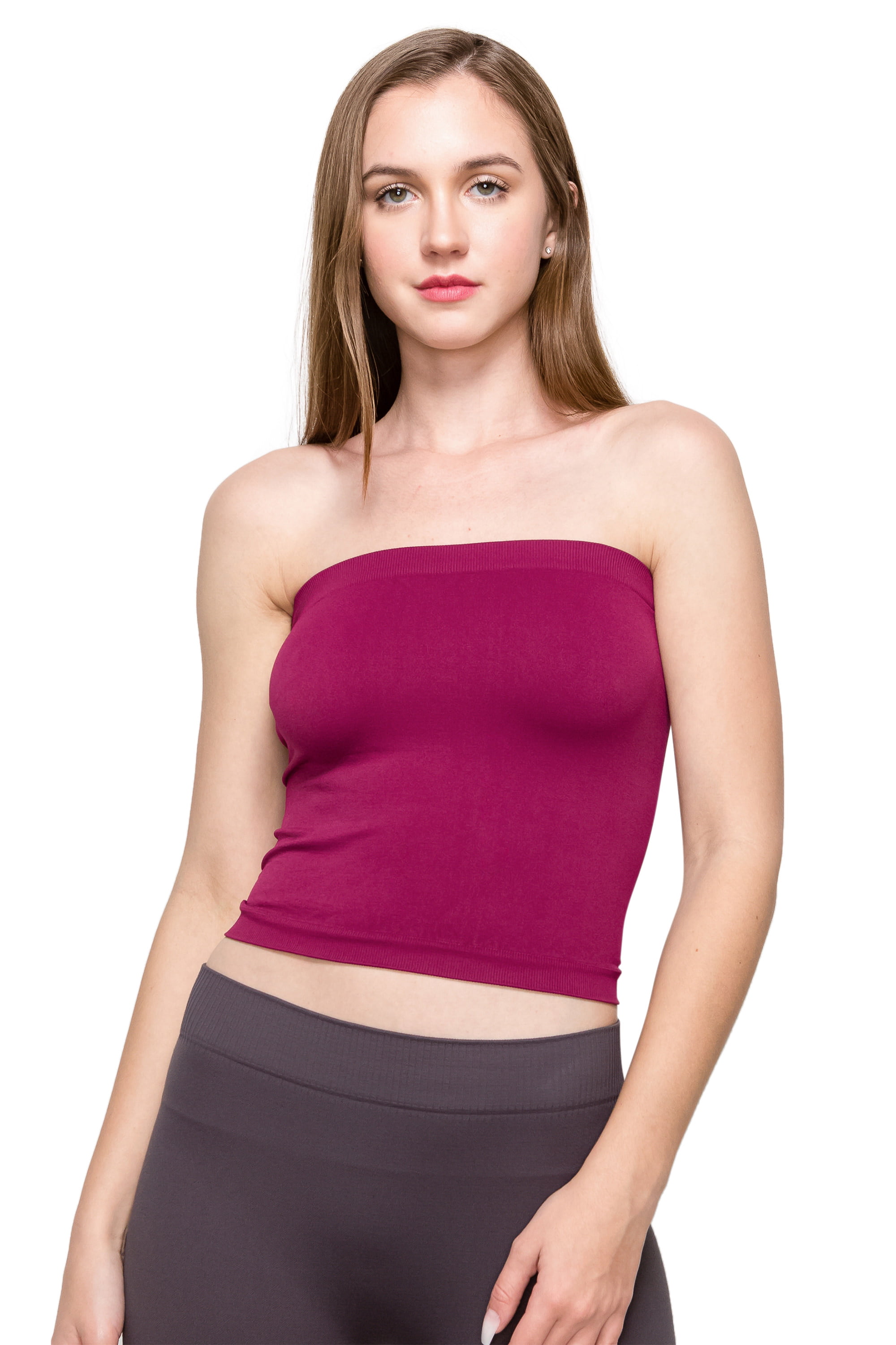 Kurve by Idea Seamless Medium Length Bandeau Strapless Tube Top Bra ...