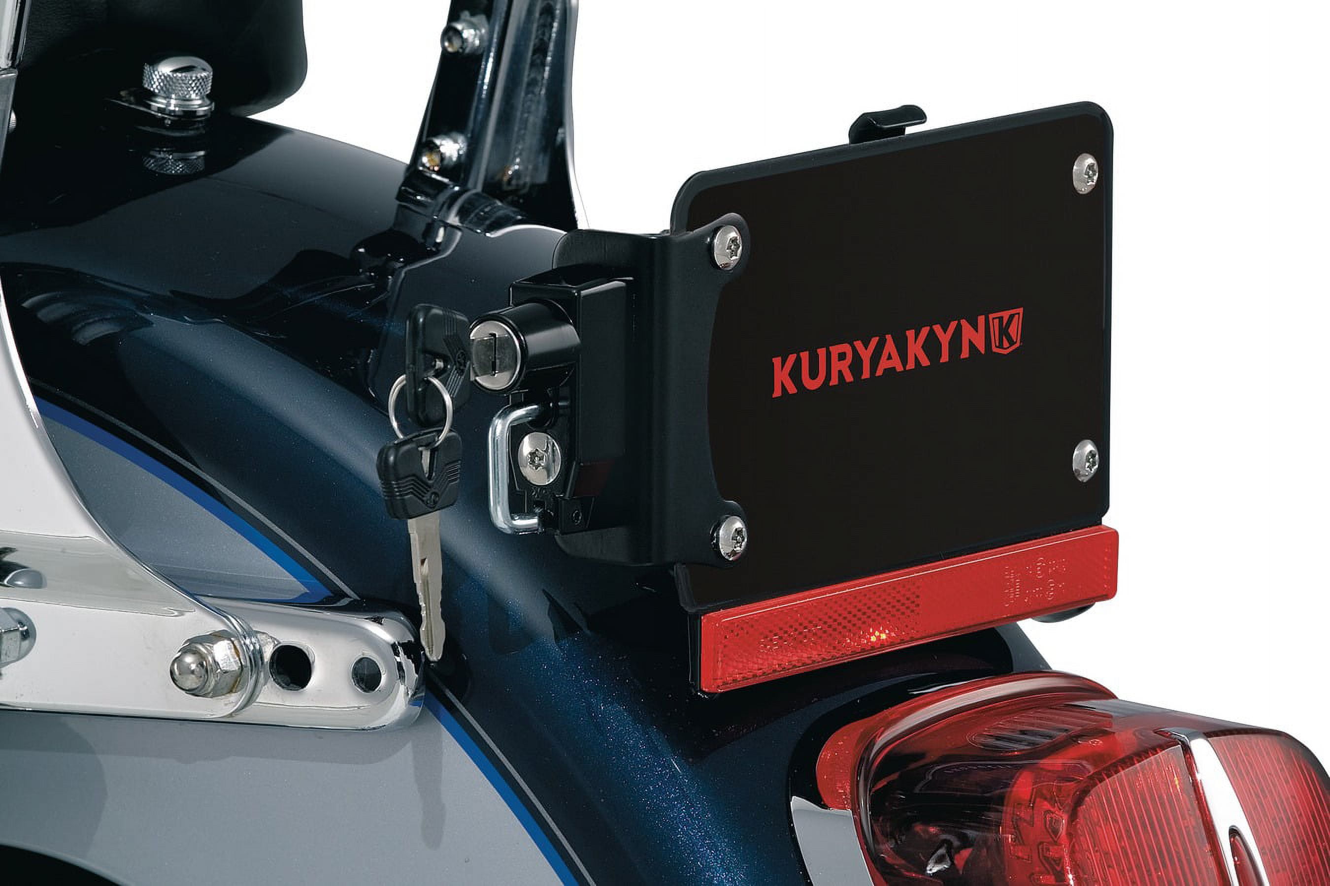 Kuryakyn 4248 Motorcycle Accessory: License Plate Helmet Security Lock ...