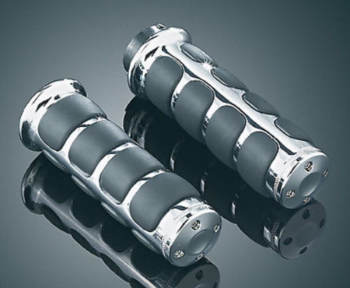 Kuryakyn 6227 ISO-Grips with Chrome Accent Rings without Throttle Boss ...