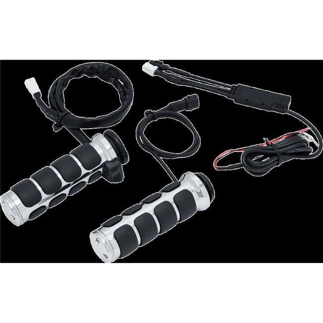 Kuryakyn 6470 Heated ISO Grips Throttle-By-Wire - Chrome - Walmart.com