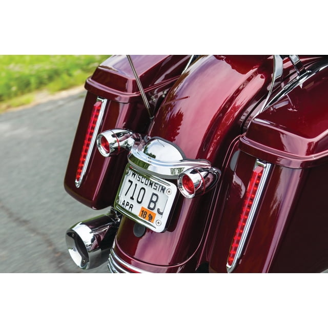 Kuryakyn Curved License Plate Frame, Chrome - Walmart Business Supplies