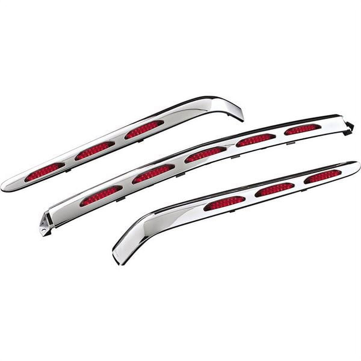 Kuryakyn LED Chrome Trunk Molding Set w/Red Lens (3201) - Walmart.com