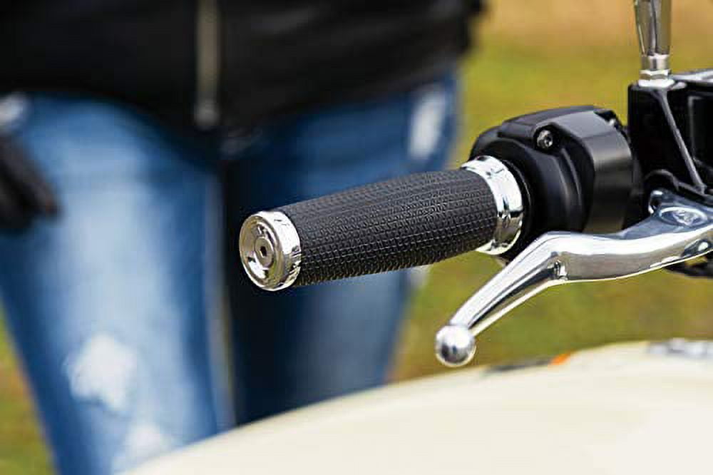 Kuryakyn Motorcycle Handlebar Accessory: Thresher Grips With End Caps ...