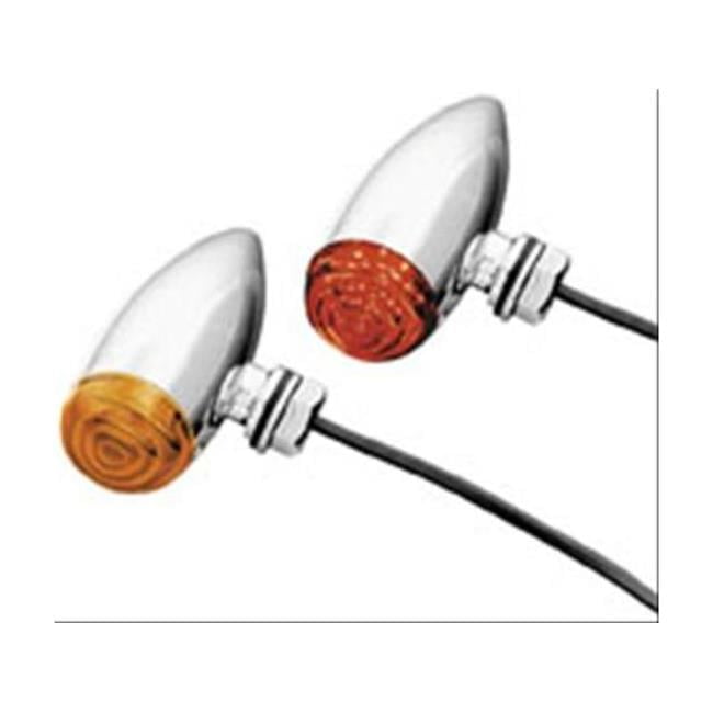 Kuryakyn Super Bright LED Mini Bullet Lights Amber Chrome - Walmart.com