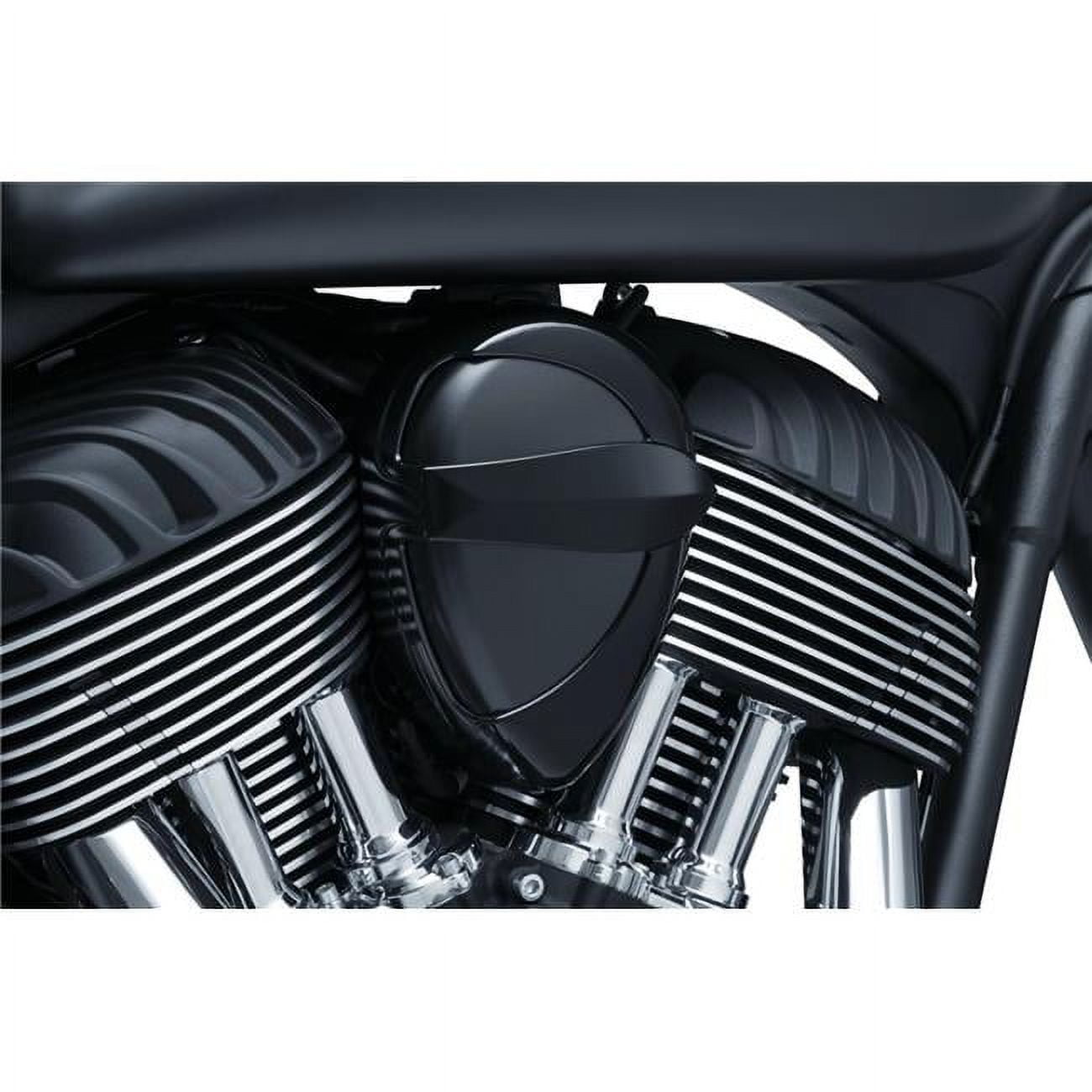 Kuryakyn Signature Series Vantage Horn Cover by John Shope Satin Black ...