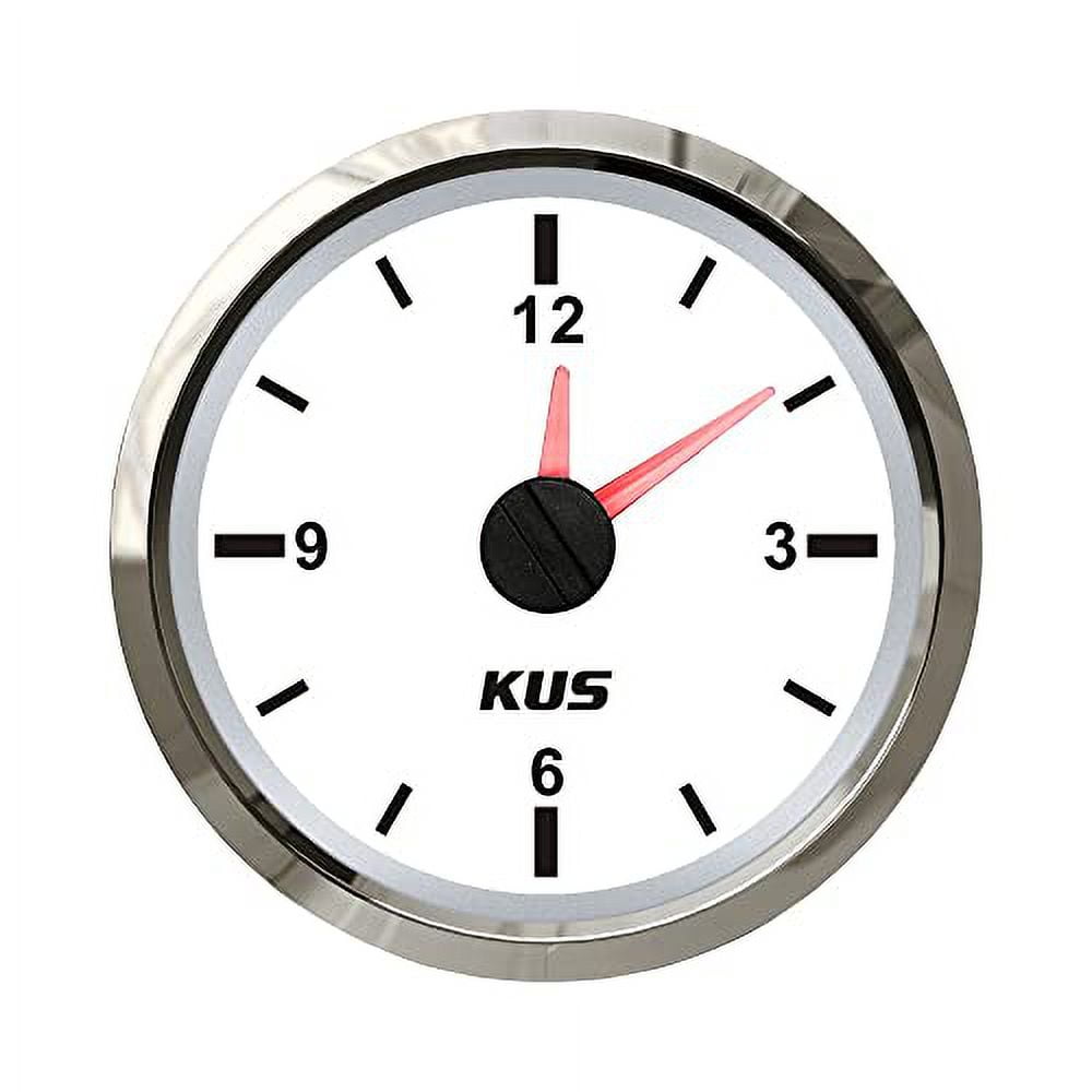 Kus 52mm 2 inch Clock Meter Gauge for Car RV Sedan Boat Truck12-hour ...