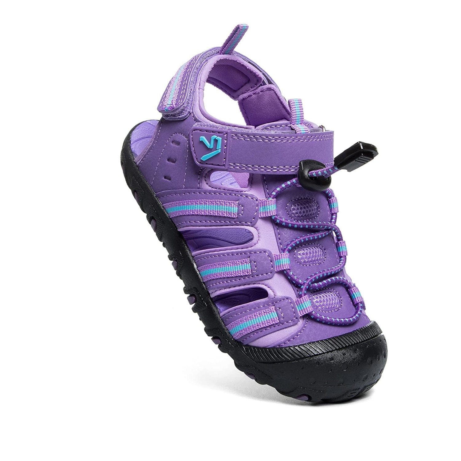 Kushyshoo Big Girls Athletic Sandals Kids Outdoor Purple Sports Sandals ...