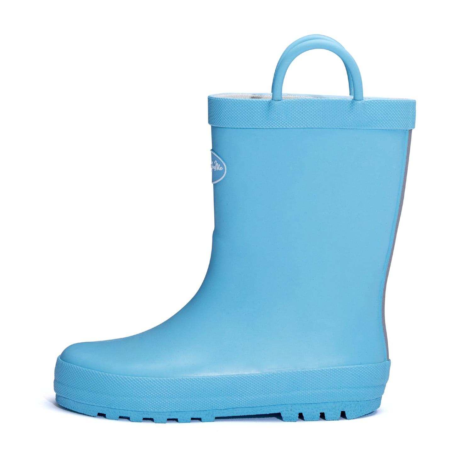 Kushyshoo Blue Matte Kids Rain Boots for Girls Toddler Waterproof ...