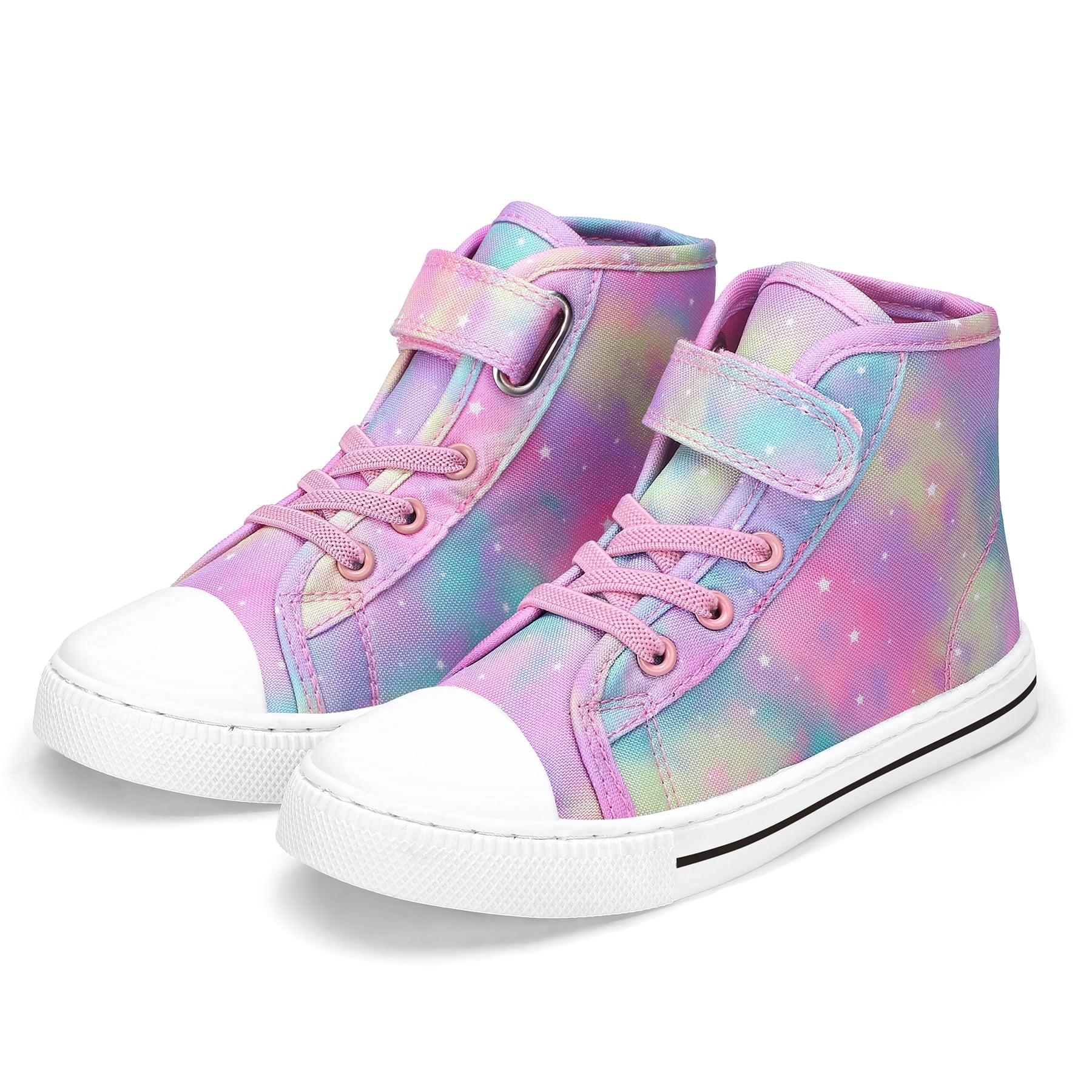 Kushyshoo Colorful Toddler High Top Girls Sneakers Kids Walking Shoes ...