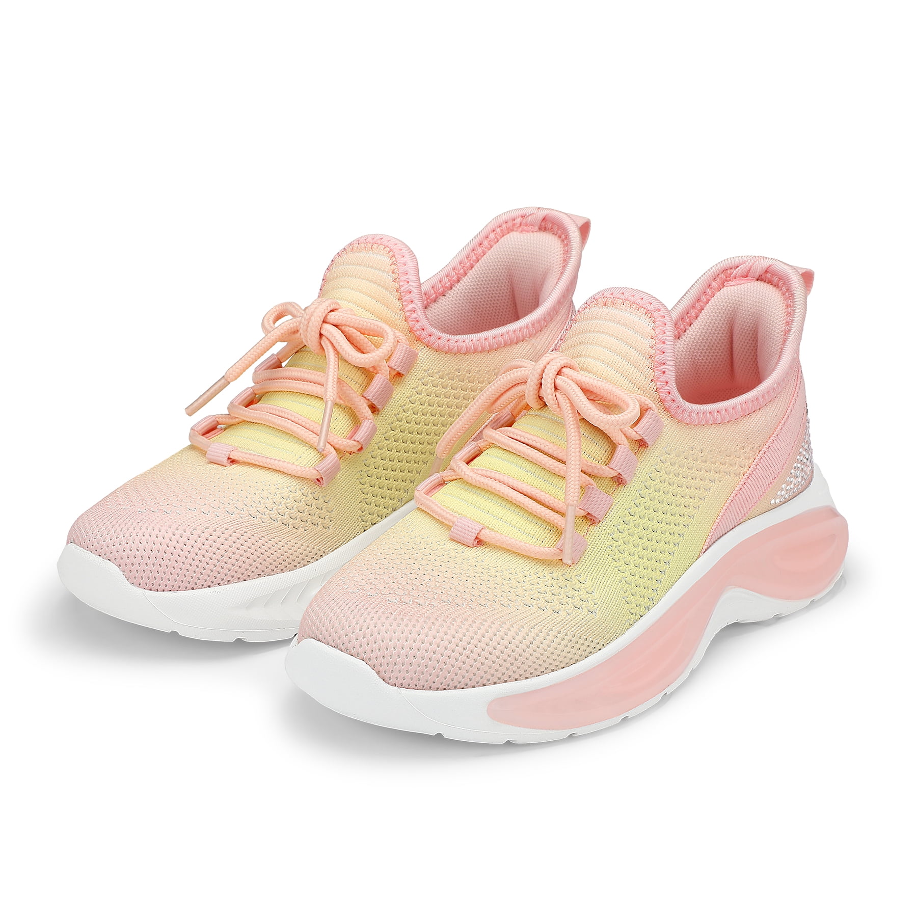 Kushyshoo Girls Lightweight Sneakers Kids Breathable Lace-up Athletic ...