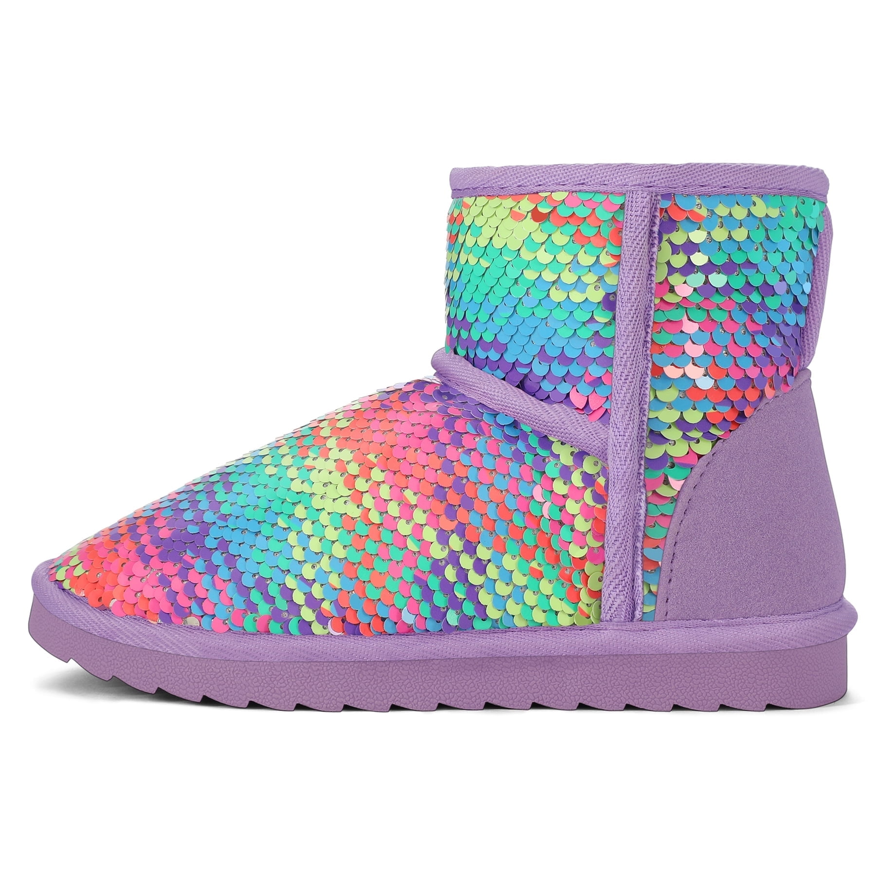 Kushyshoo Girls Snow Boot Colorful Sparkle Sequins Winter Boots ...