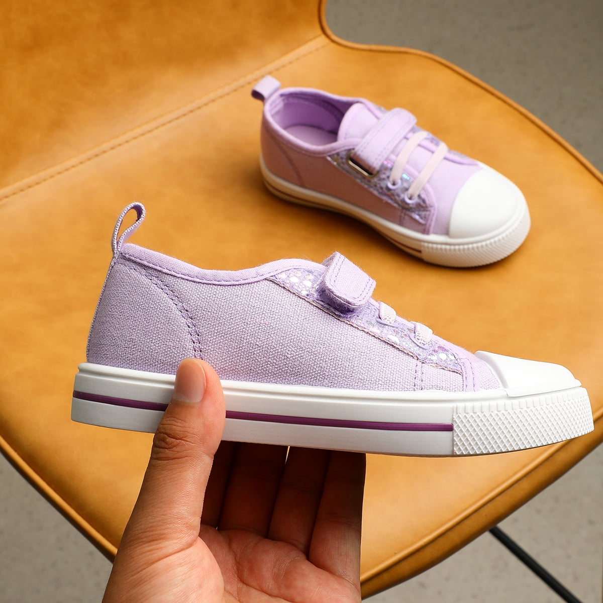 Kushyshoo Kid Canvas Shoes Casual Purple Children Sneaker Size 12 ...